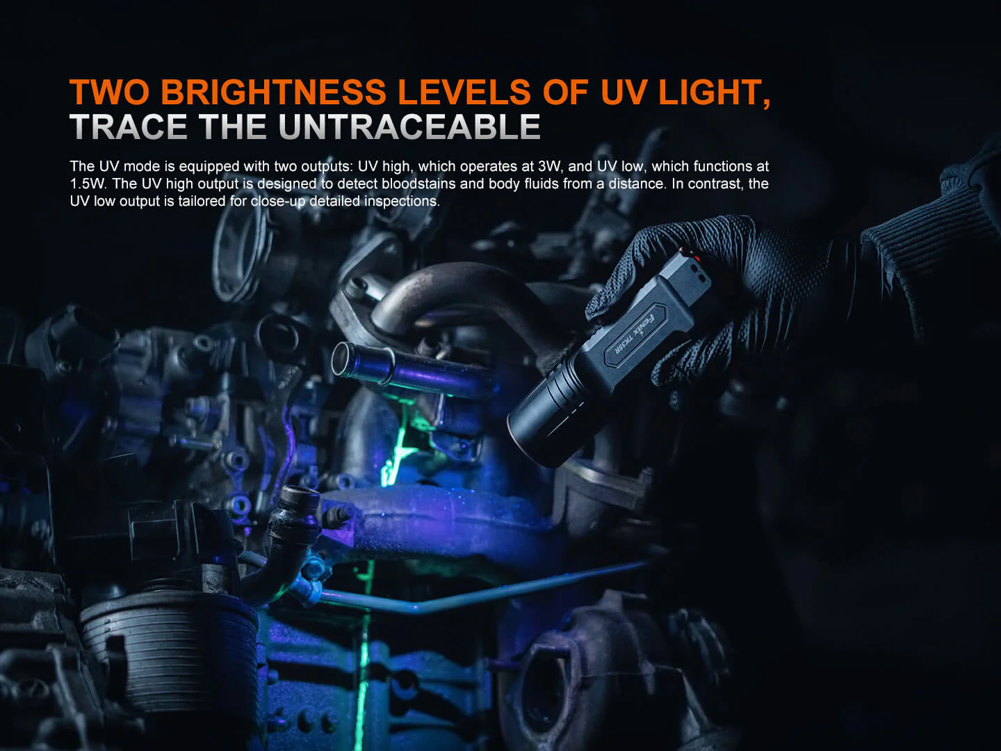 Fenix TK35R UV Light Rechargeable High-Performance Tactical Flashlight ...